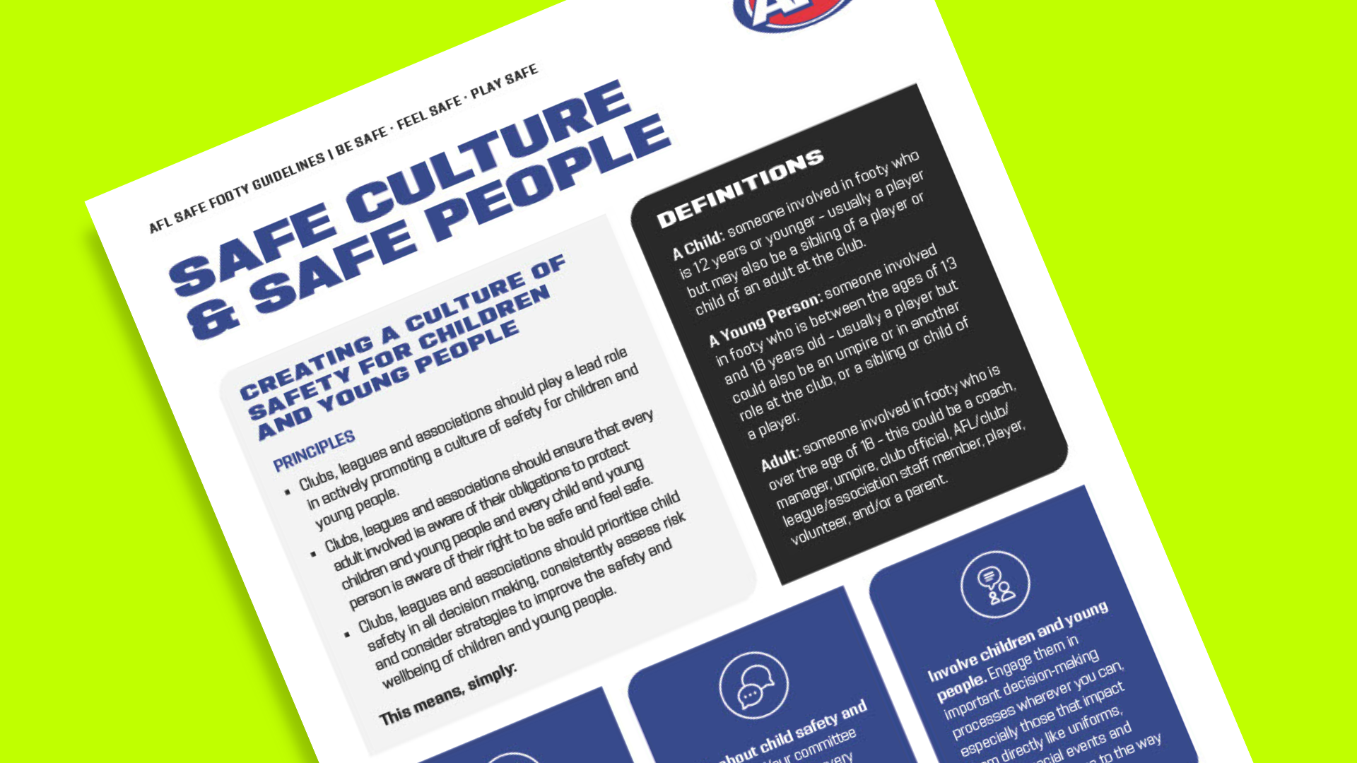 Safe Culture and Safe People - Why Safeguarding is Important - Play AFL