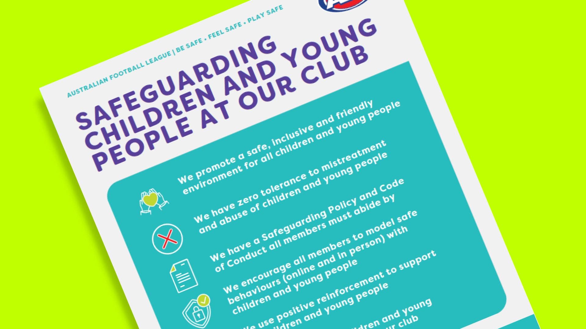 Safeguarding Children & Young People - Play AFL
