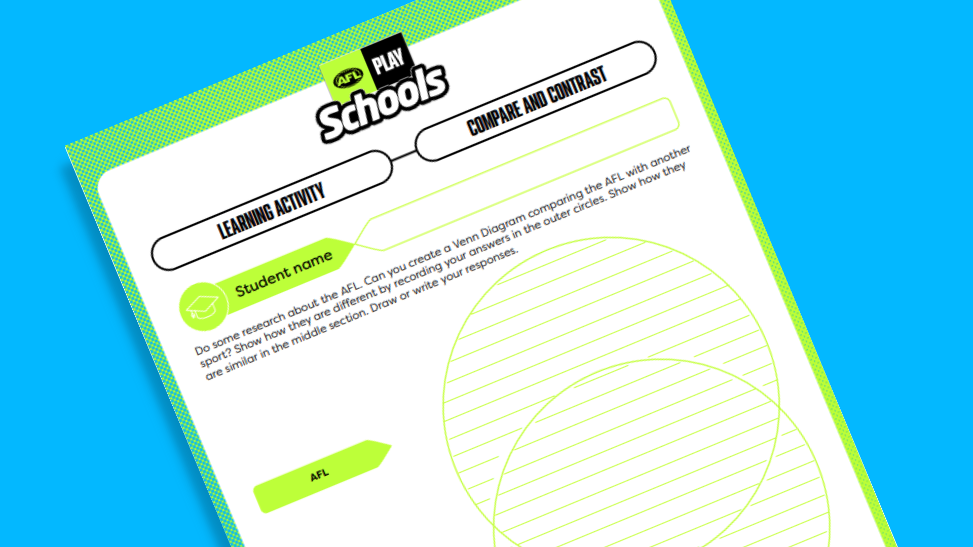 Compare and Contract (AFL Venn Diagram) - Stage 2 - Play AFL