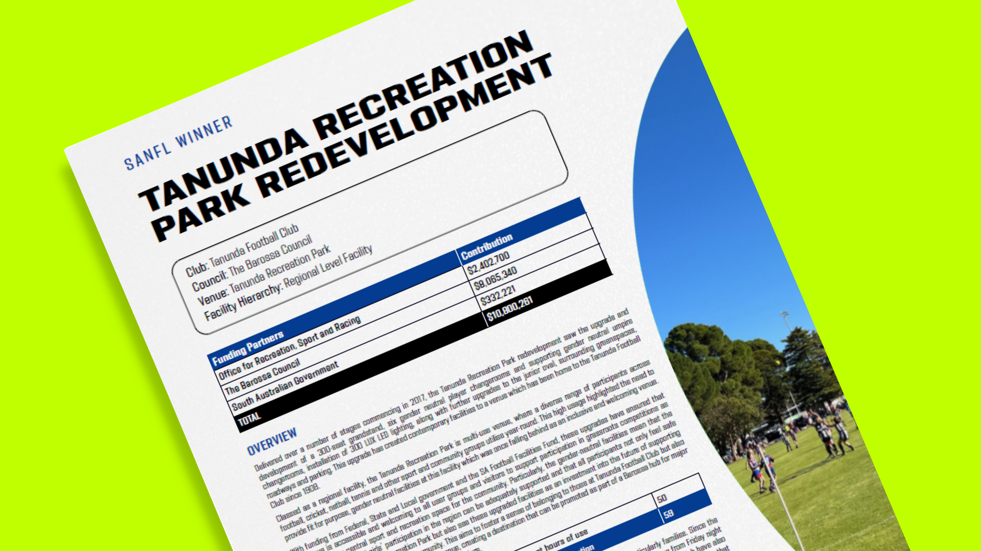 Tanunda Recreation Park - Play AFL