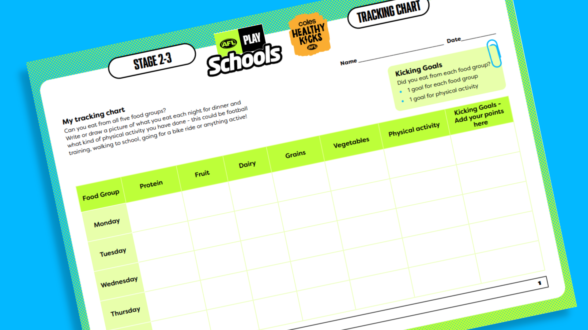 Tracking Chart - Stages 2 & 3 - Play AFL