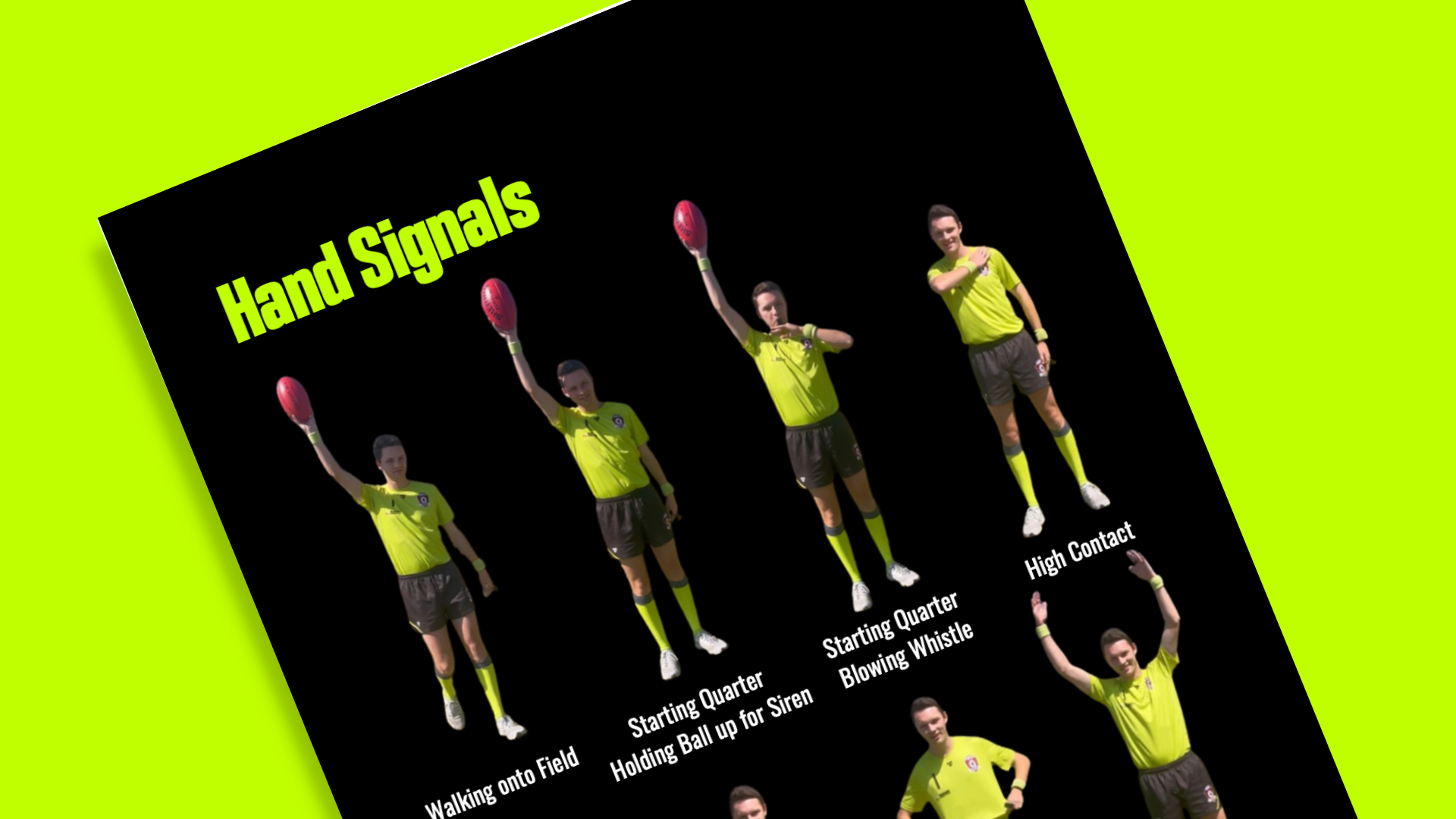 Field Umpiring Hand Signals - Play AFL