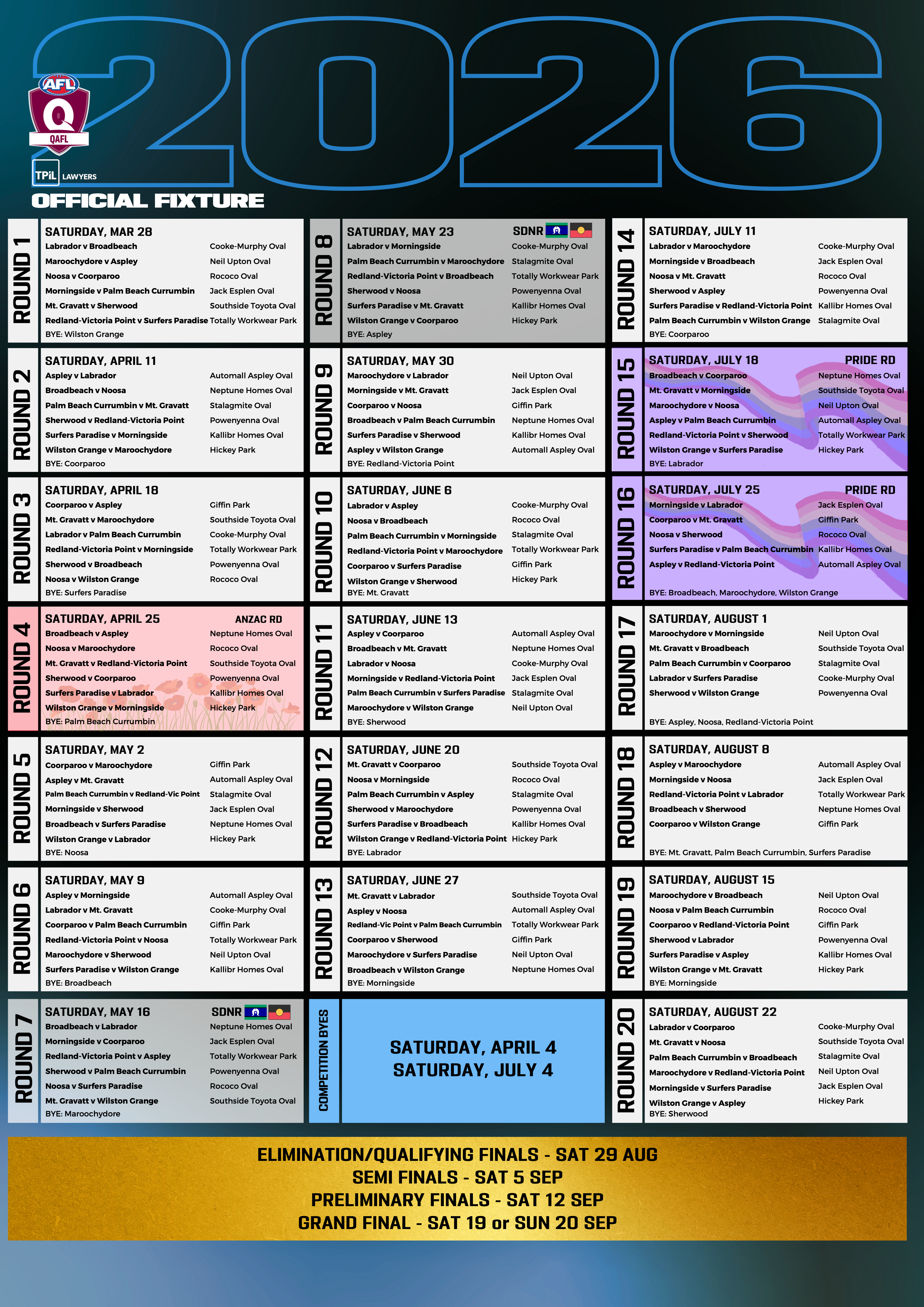 2026 Fixture Released - Play AFL