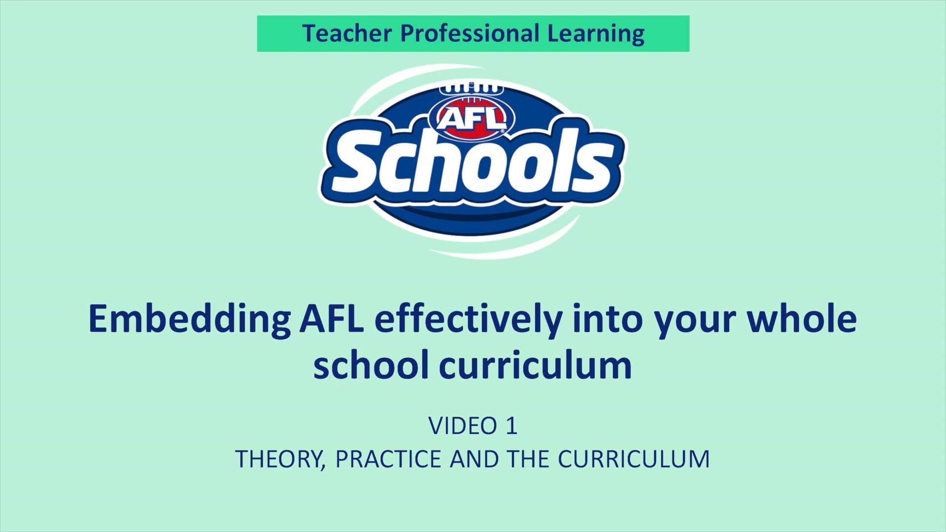 Professional Learning Series - Theory, practice and the curriculum ...