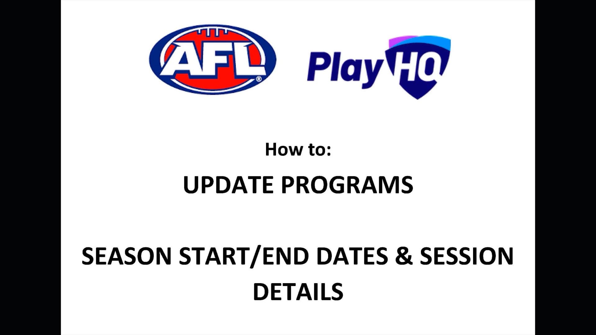 PlayHQ - Update Programs - Season Start-End Dates & Session Details ...