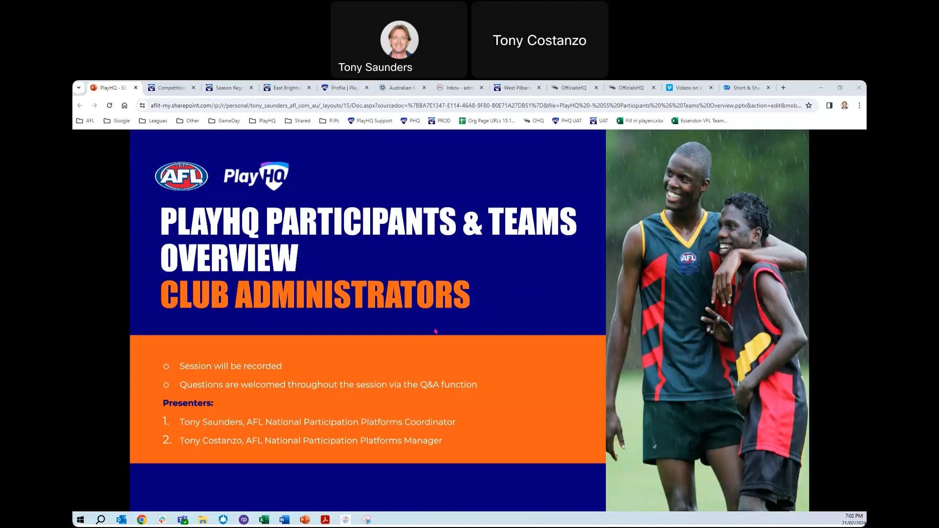 PlayHQ - Short & Sharp - Participants & Teams Overview for Season 20240221 - Play AFL